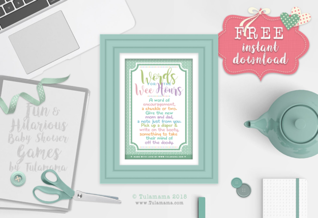 Words For The Wee Hours Free Printable - Tulamama