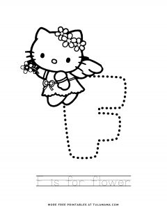 Free Printable Hello Kitty Tracing Letters Worksheets - Tulamama