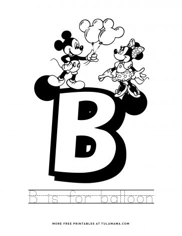 Free Printable Mickey Mouse ABC Letter Tracing For Preschoolers - Tulamama