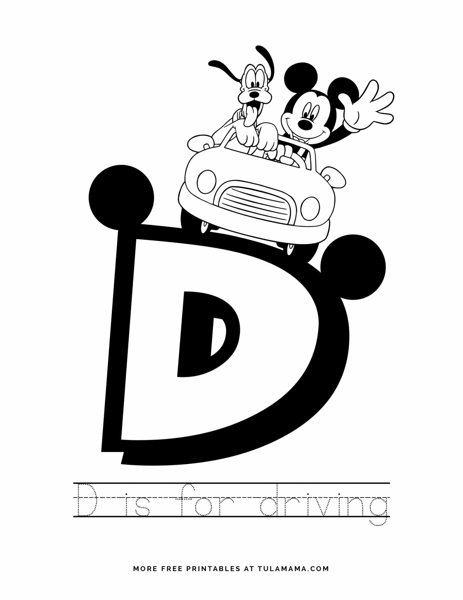 Free Printable Mickey Mouse ABC Letter Tracing For Preschoolers - Tulamama