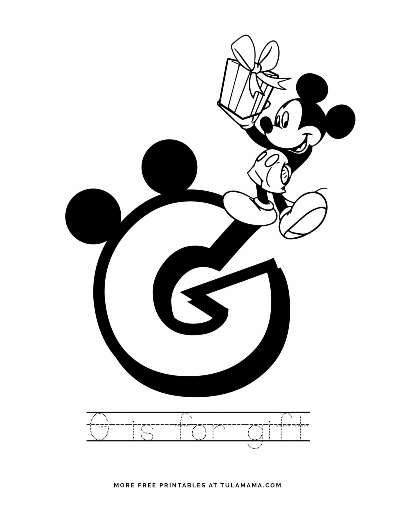 Free Printable Mickey Mouse ABC Letter Tracing For Preschoolers - Tulamama