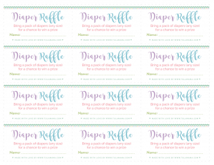 Free, Easy To Print Diaper Raffle Tickets - Tulamama