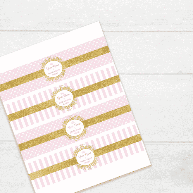 Baby Pink Princess Theme Party & Baby Shower Printables - Tulamama