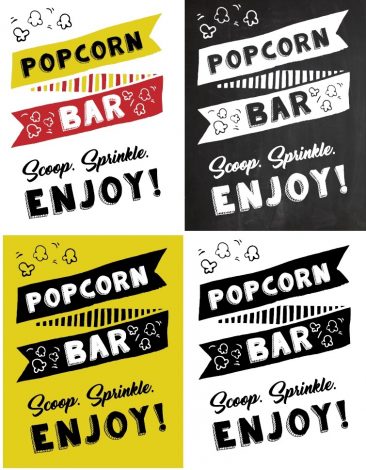 Cheap And Easy DIY Popcorn Bar - Tulamama