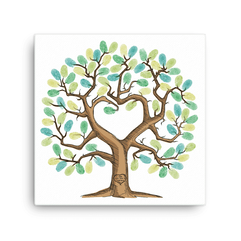 The Cutest Fingerprint Tree Canvas You ve Ever Seen Period Tulamama