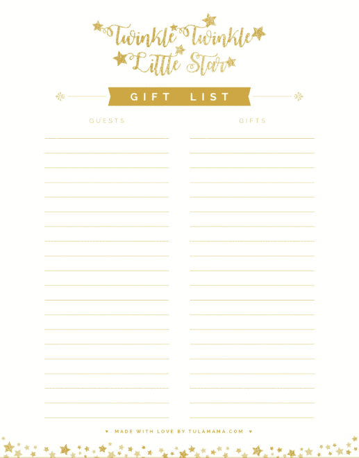 Free Printable Gift Tracker For Any Occasion - Tulamama