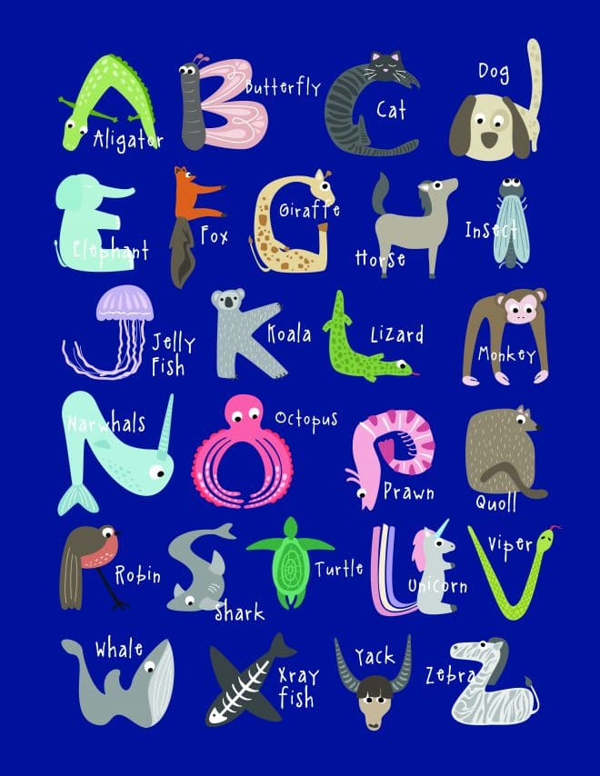 Free, Cute And Educational Animal Alphabet Printables - Tulamama
