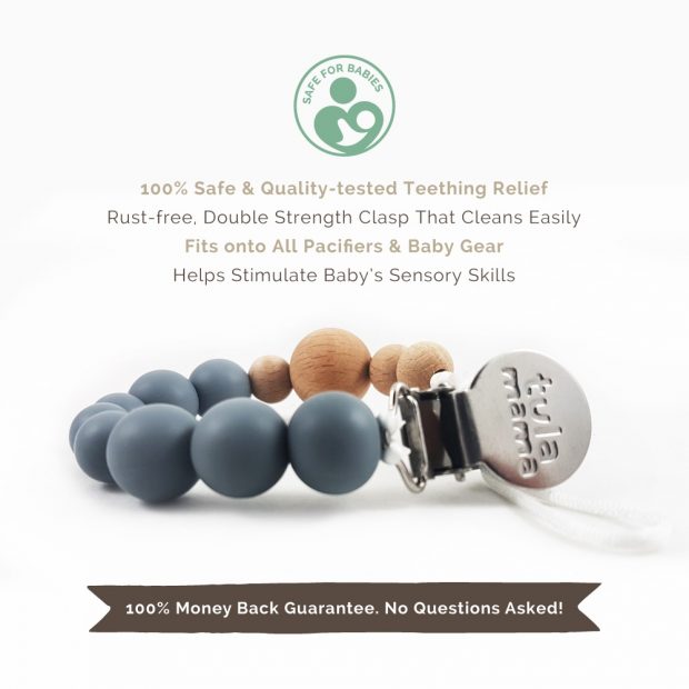 Mom & Baby Approved Pacifier Holder - The Classic Collection - Tulamama