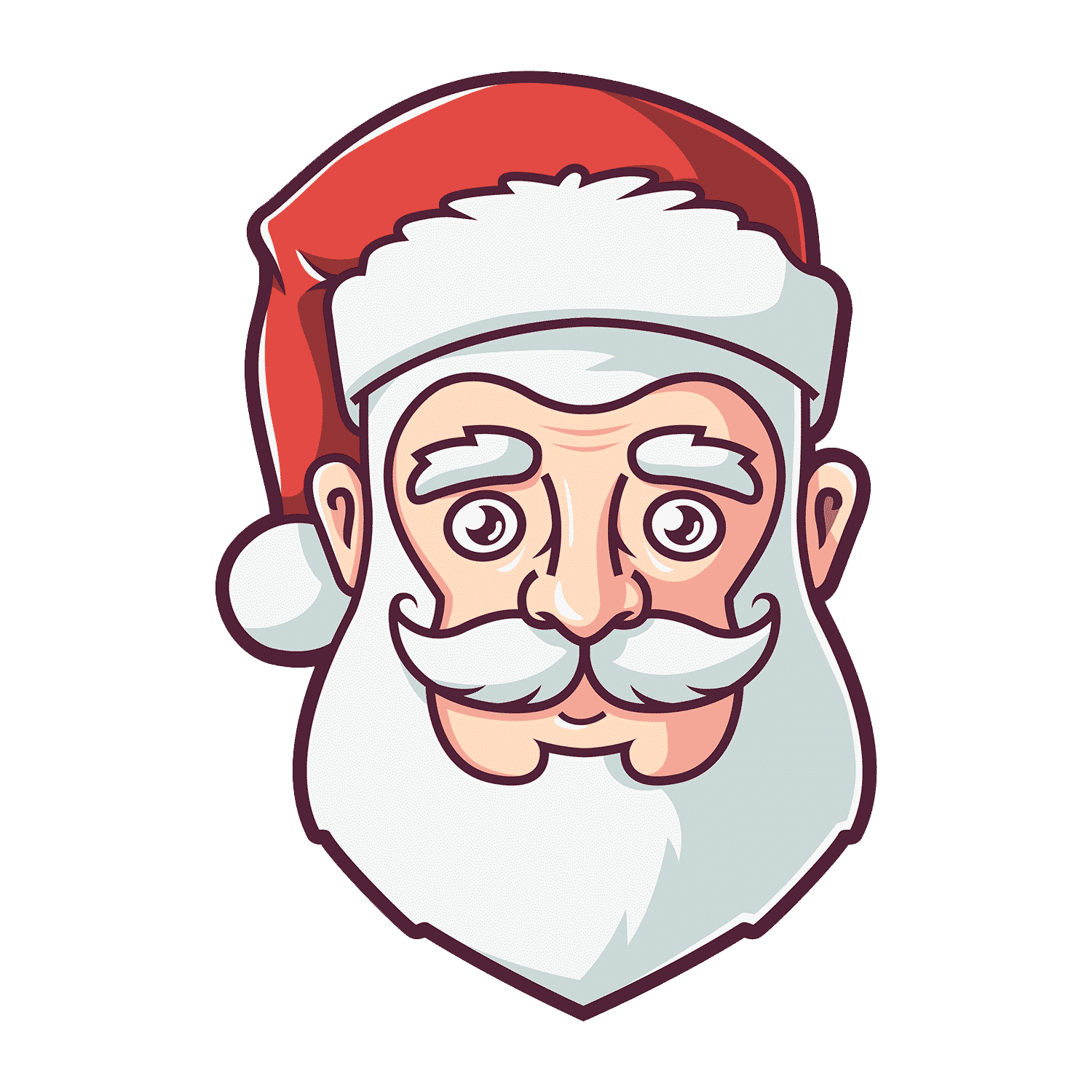 Free & Cute Santa Face Clipart For Your Holiday Decorations - Tulamama