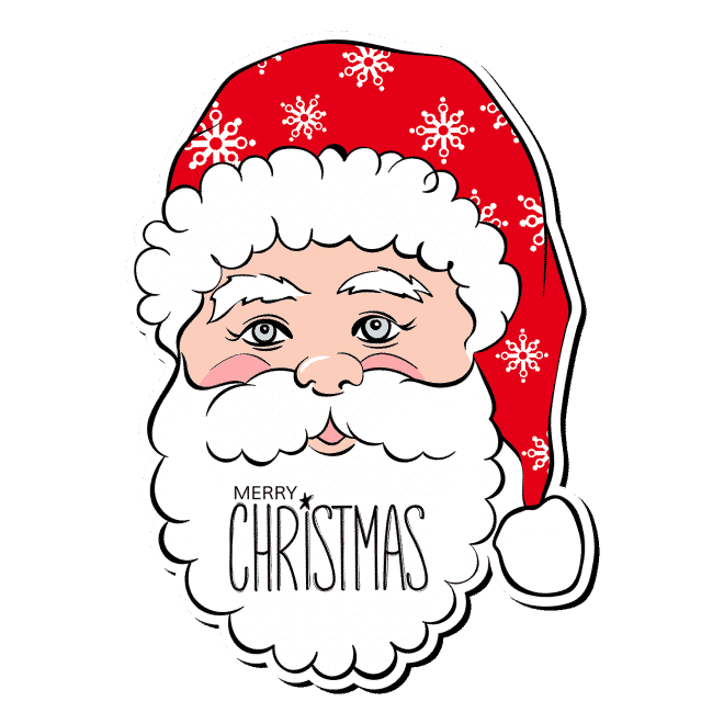 Free & Cute Santa Face Clipart For Your Holiday Decorations - Tulamama