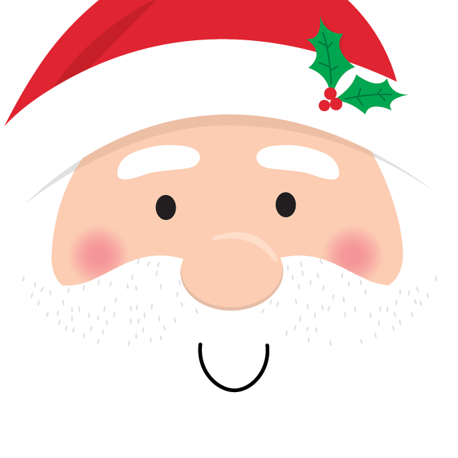 Free & Cute Santa Face Clipart For Your Holiday Decorations - Tulamama