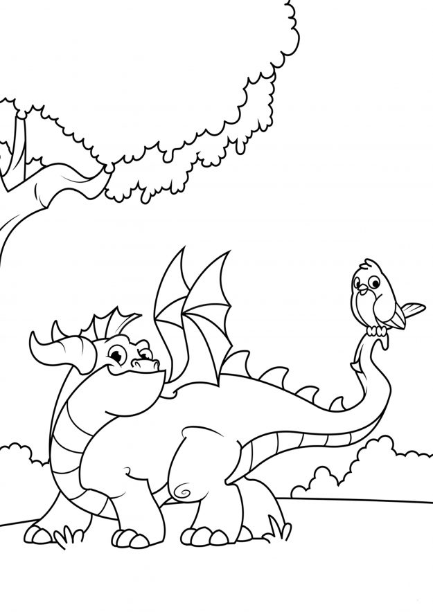 Free & Easy To Print Dragon Coloring Pages - Tulamama