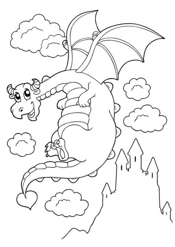 Free & Easy To Print Dragon Coloring Pages - Tulamama