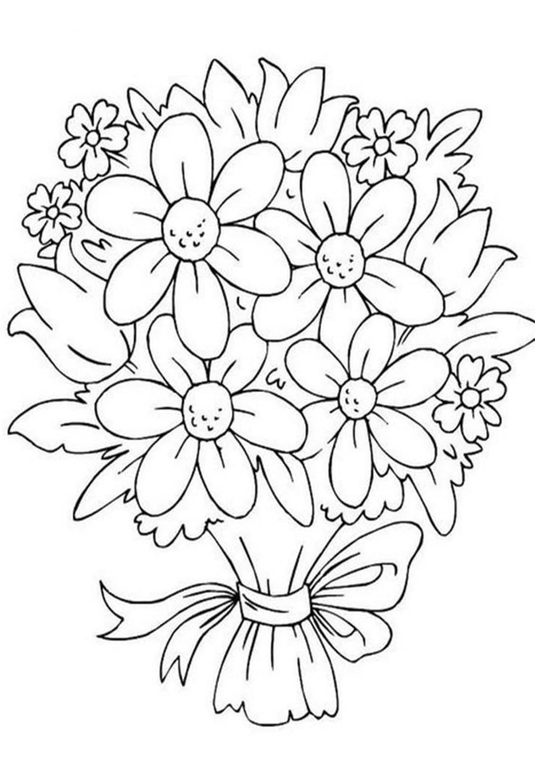 Free & Easy To Print Flower Coloring Pages - Tulamama
