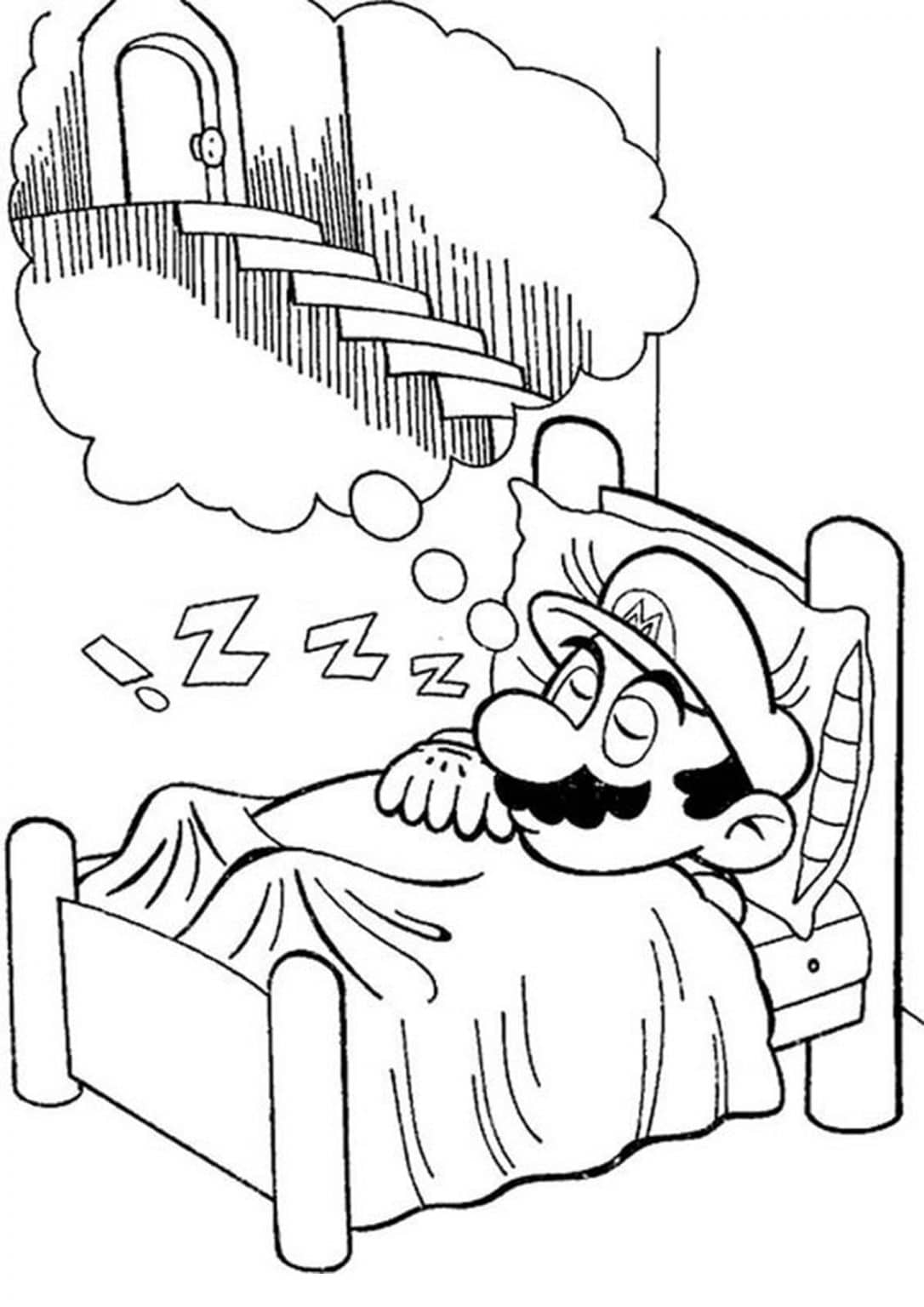 Free & Easy To Print Mario Coloring Page - Tulamama