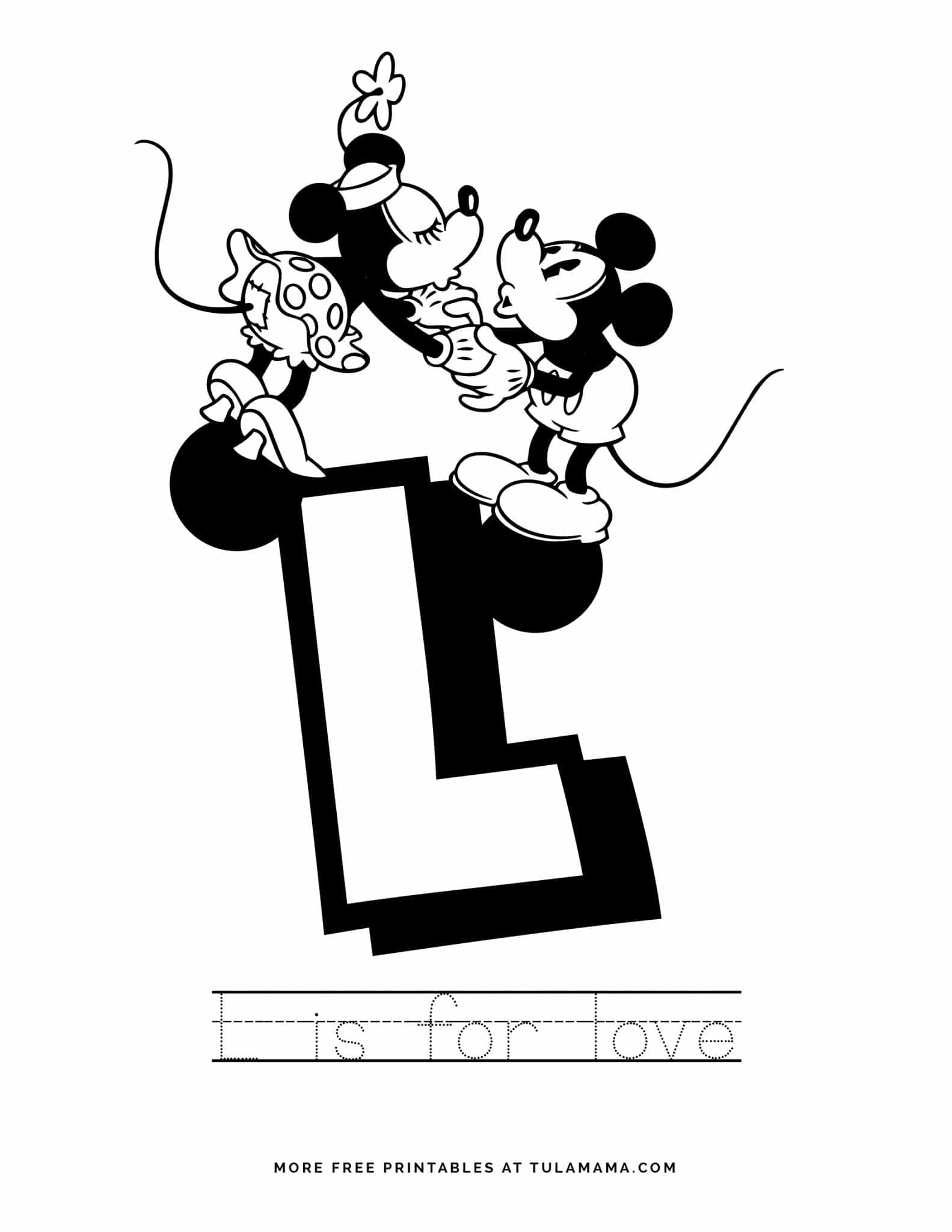 Free Printable Mickey Mouse ABC Letter Tracing For Preschoolers - Tulamama