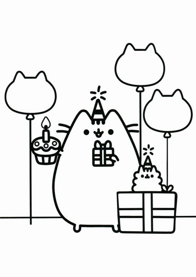 Free & Easy To Print Pusheen Coloring Pages - Tulamama
