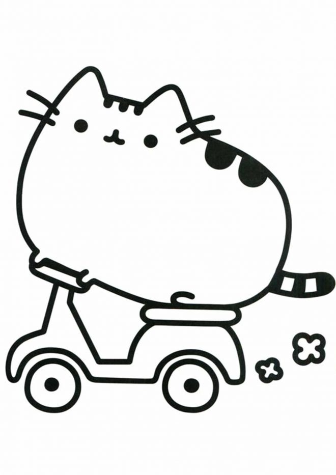 Free & Easy To Print Pusheen Coloring Pages - Tulamama