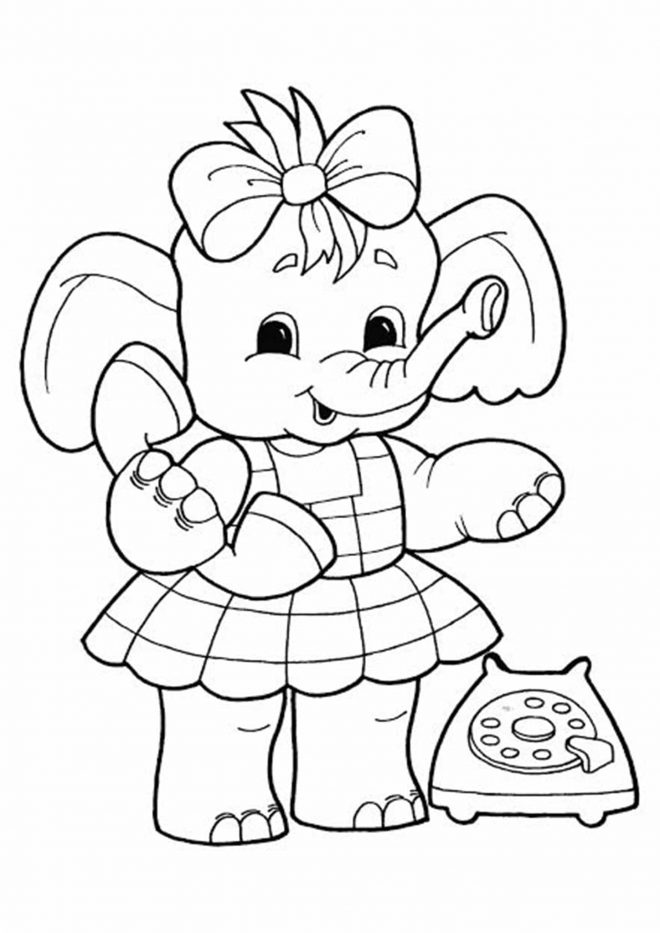 Free & Easy To Print Elephant Coloring Pages - Tulamama