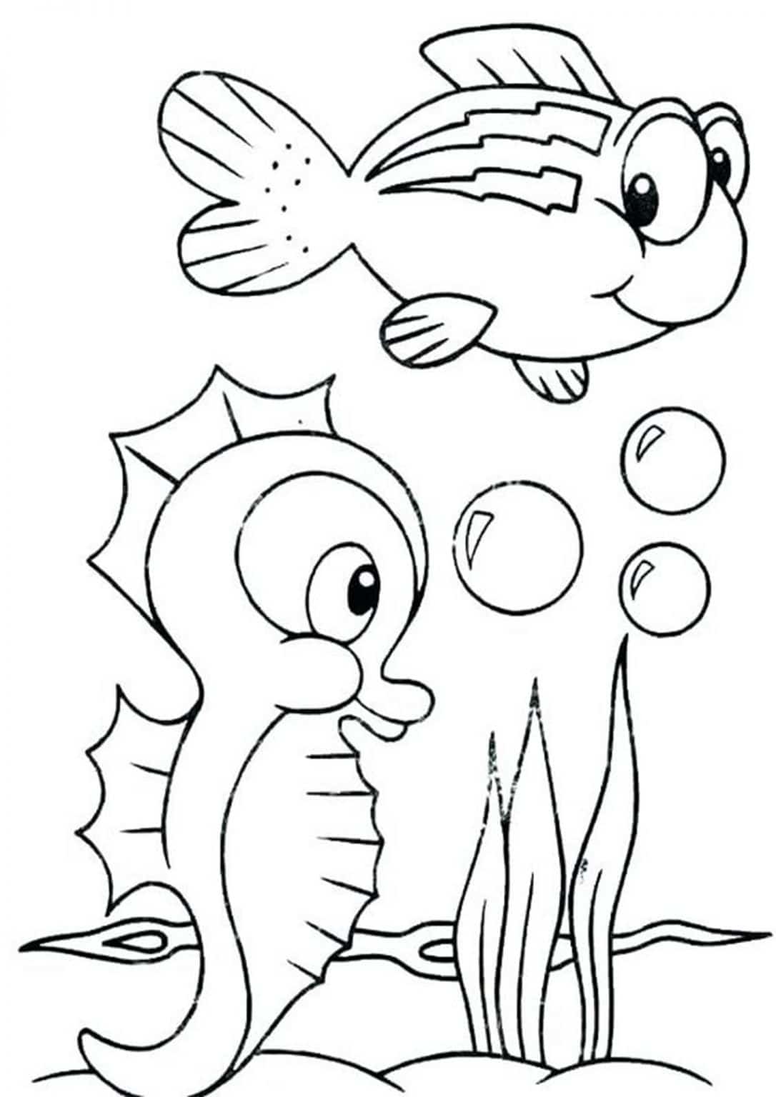 Free & Easy To Print Fish Coloring Pages - Tulamama