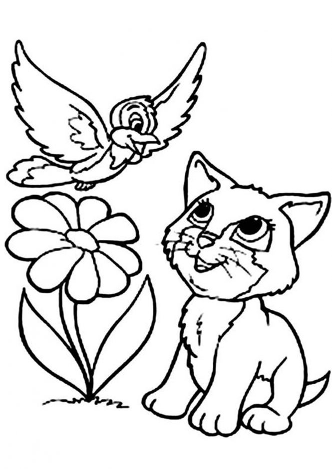 Free & Easy To Print Kitten Coloring Pages - Tulamama