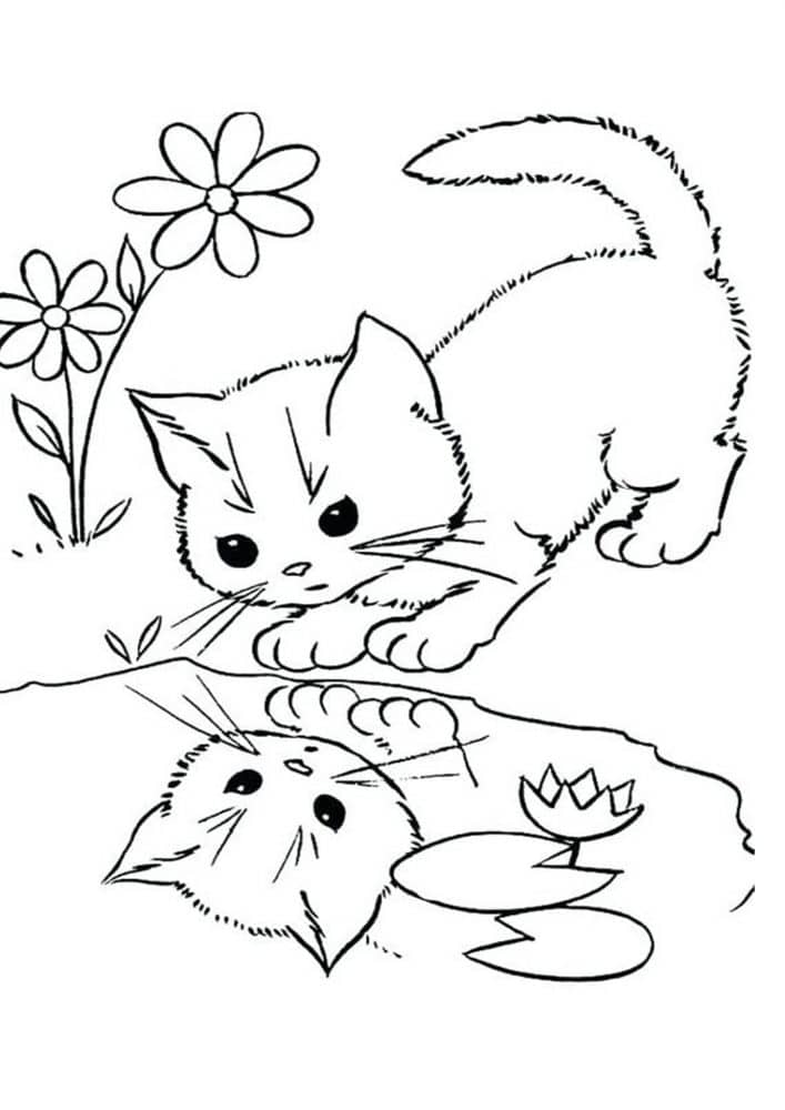 Free & Easy To Print Kitten Coloring Pages - Tulamama