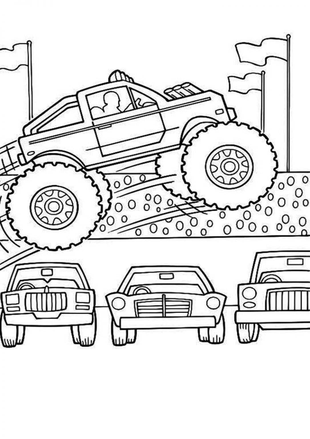 Free & Easy To Print Monster Truck Coloring Pages - Tulamama