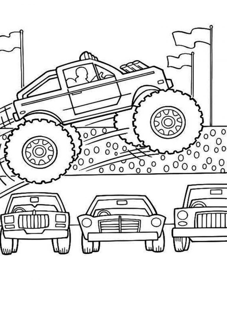 Free & Easy To Print Monster Truck Coloring Pages - Tulamama