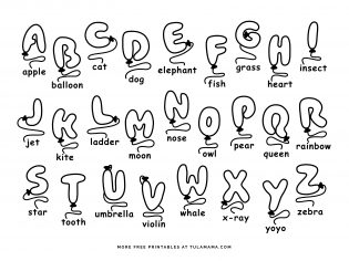 Fun, Printable Letter Balloons Coloring Pages For Preschoolers - Tulamama