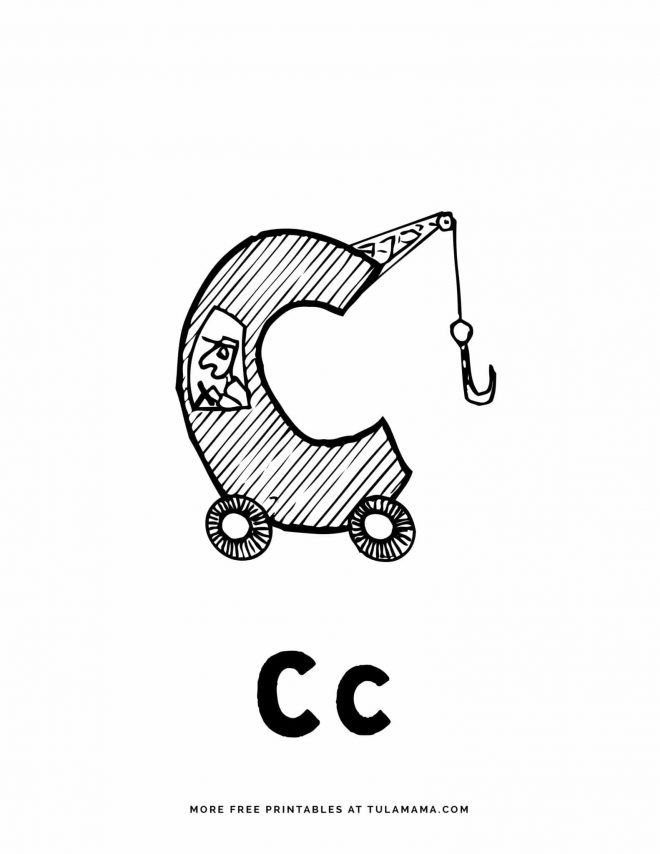 Fun, Free & Easy To Print Letter C Coloring Pages - Tulamama