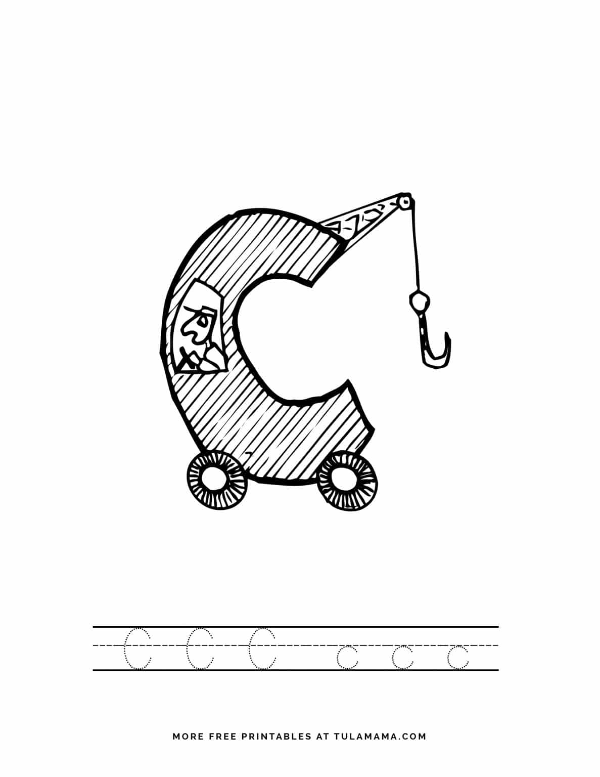 Fun, Free & Easy To Print Letter C Coloring Pages - Tulamama