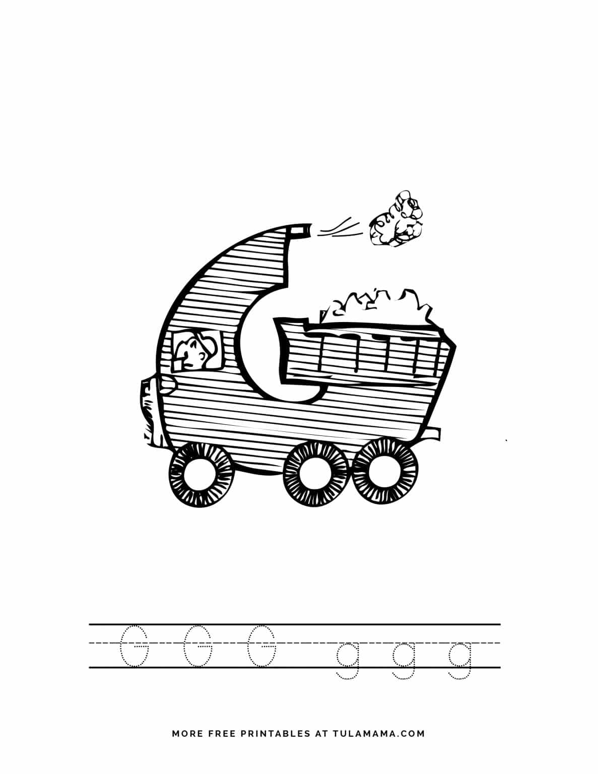 Free And Fun Automobile Alphabet Tracing Pages For Preschoolers - Tulamama