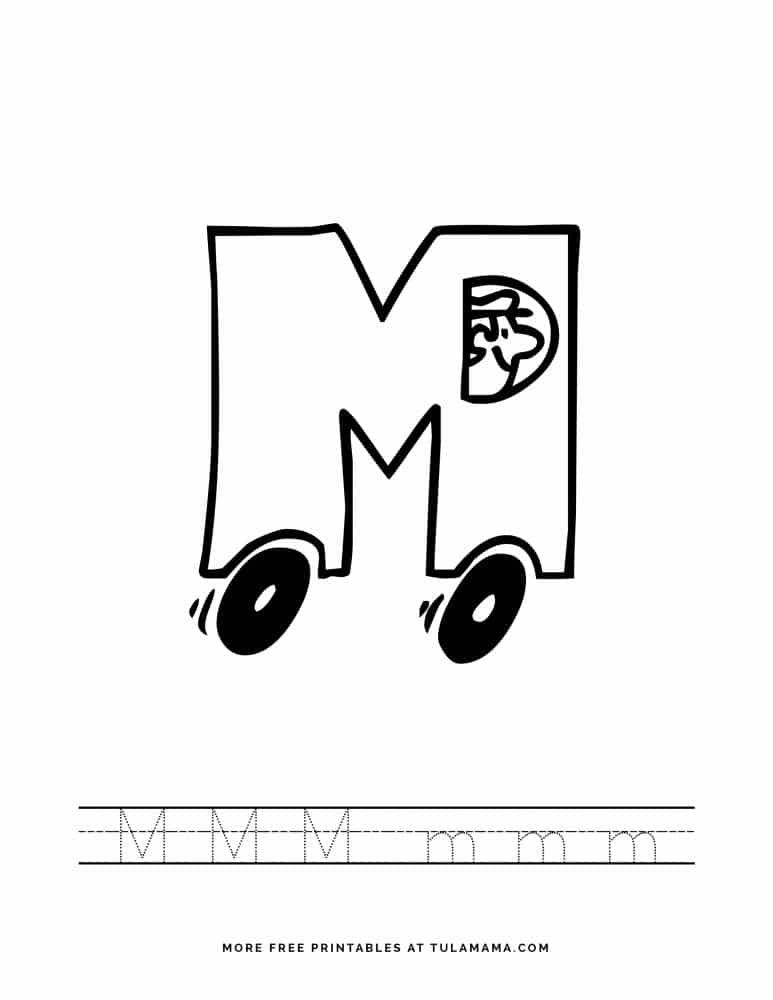 Fun, Free & Easy To Print Letter M Coloring Pages - Tulamama