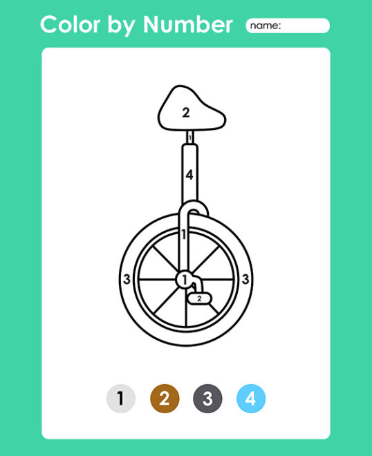 Free Printable Color by Number Worksheets For Kindergarten - Tulamama