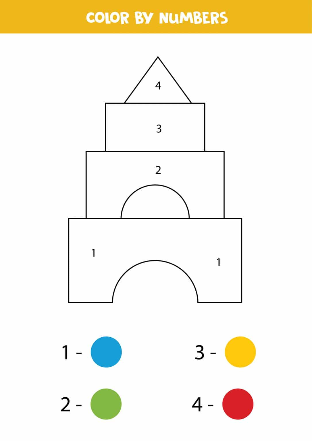 Free Printable Color by Number Worksheets For Kindergarten - Tulamama