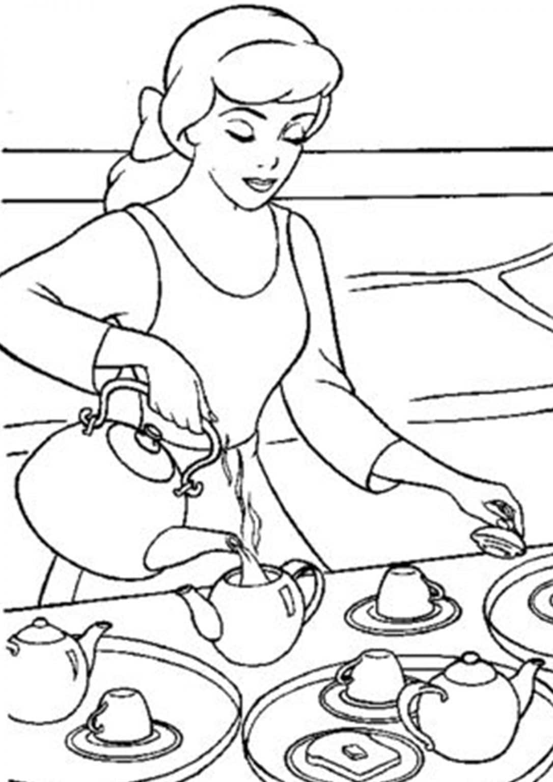 Free & Easy To Print Cinderella Coloring Pages - Tulamama