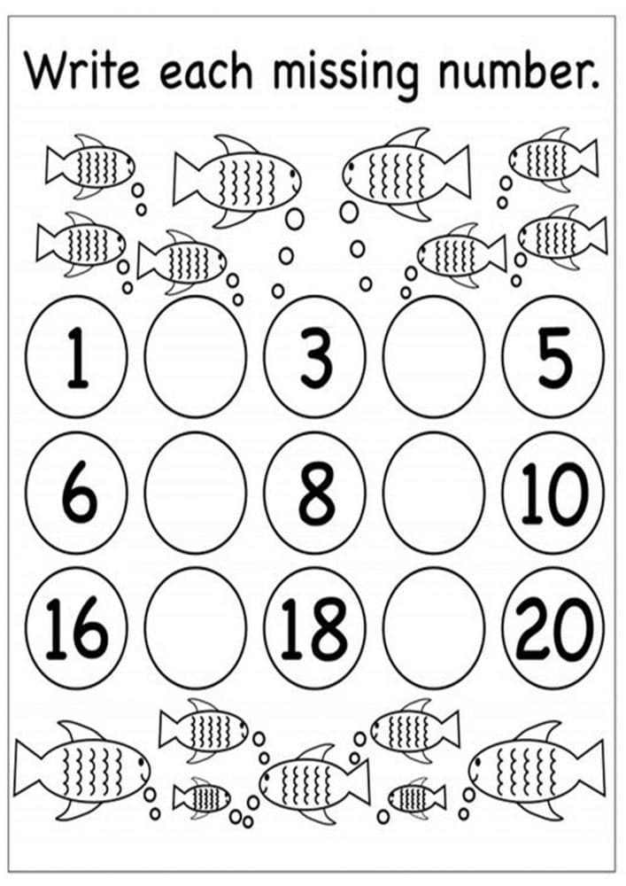 Free & Fun Missing Number Worksheets - Tulamama