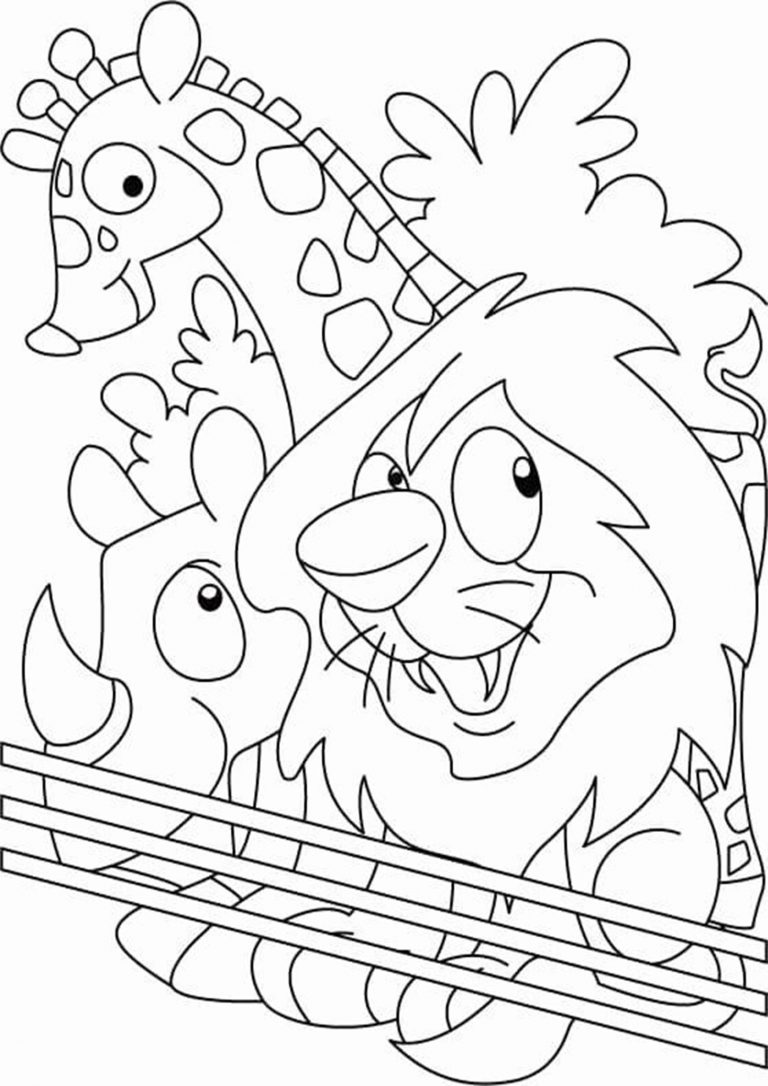 Free & Easy To Print Zoo Coloring Pages - Tulamama