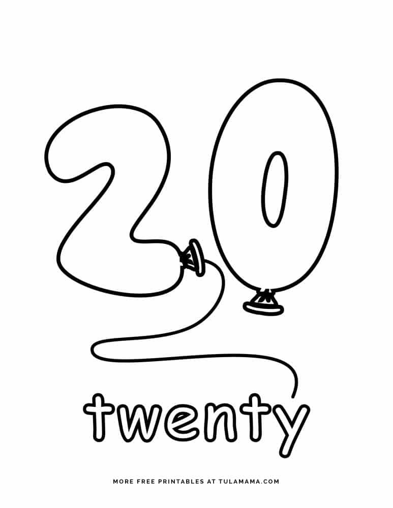 Free & Cute Number Coloring Pages For Fun Learning - Tulamama