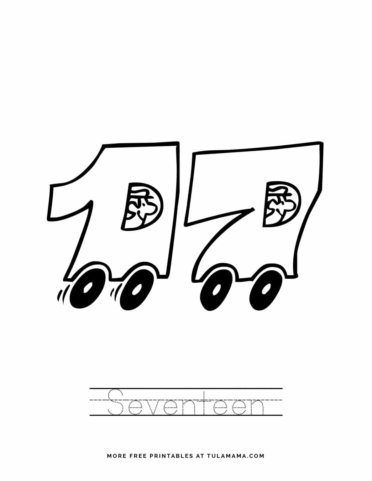 Free & Cute Number Coloring Pages For Fun Learning - Tulamama