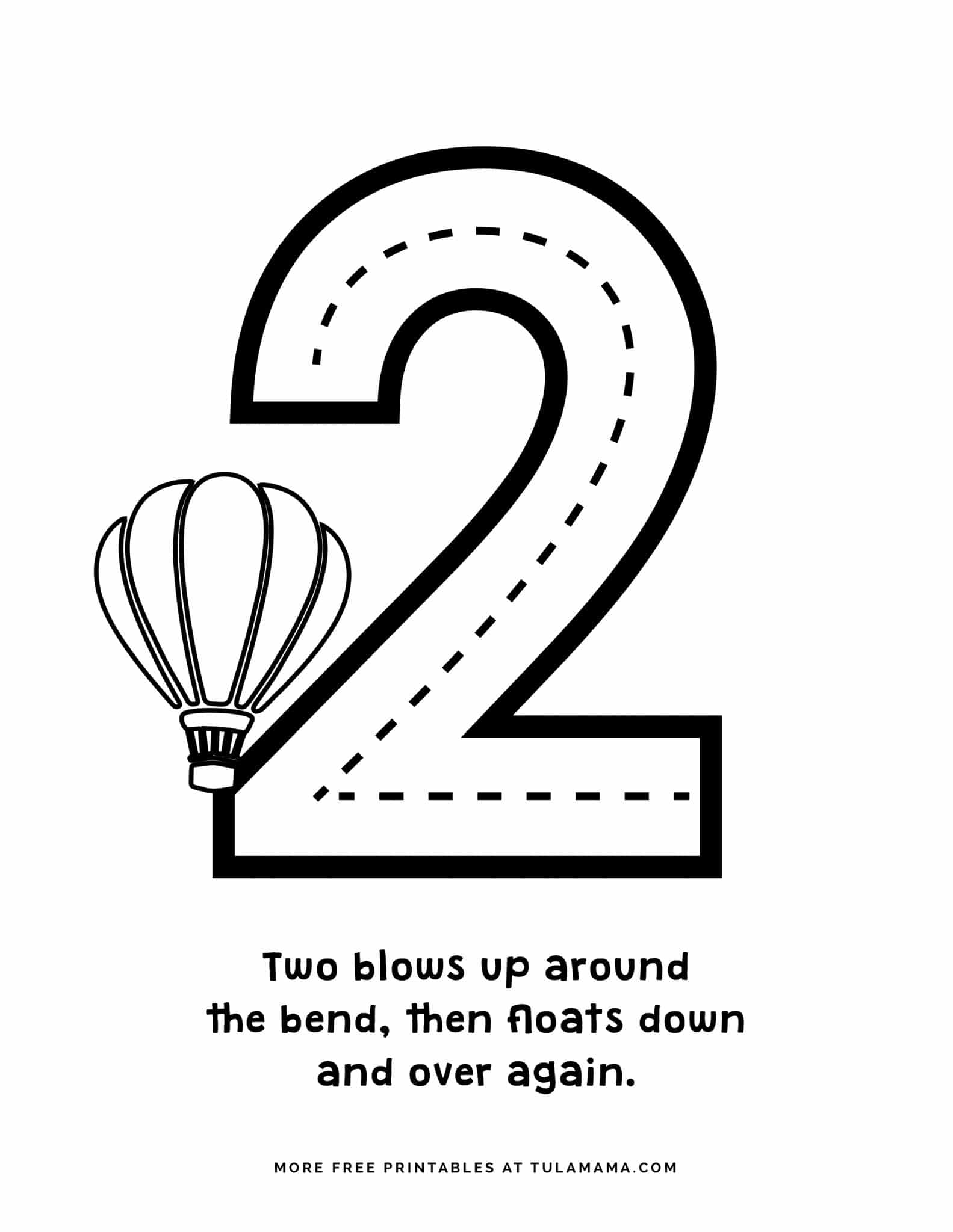 Free & Cute Number Coloring Pages For Fun Learning - Tulamama