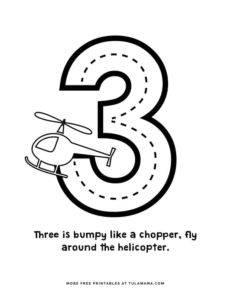 Free & Cute Number Coloring Pages For Fun Learning - Tulamama