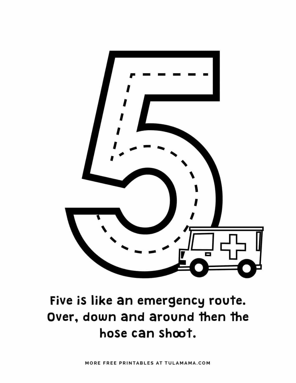 Free & Cute Number Coloring Pages For Fun Learning - Tulamama