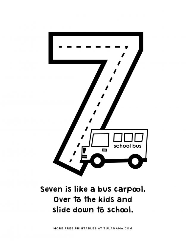 Free & Cute Number Coloring Pages For Fun Learning - Tulamama