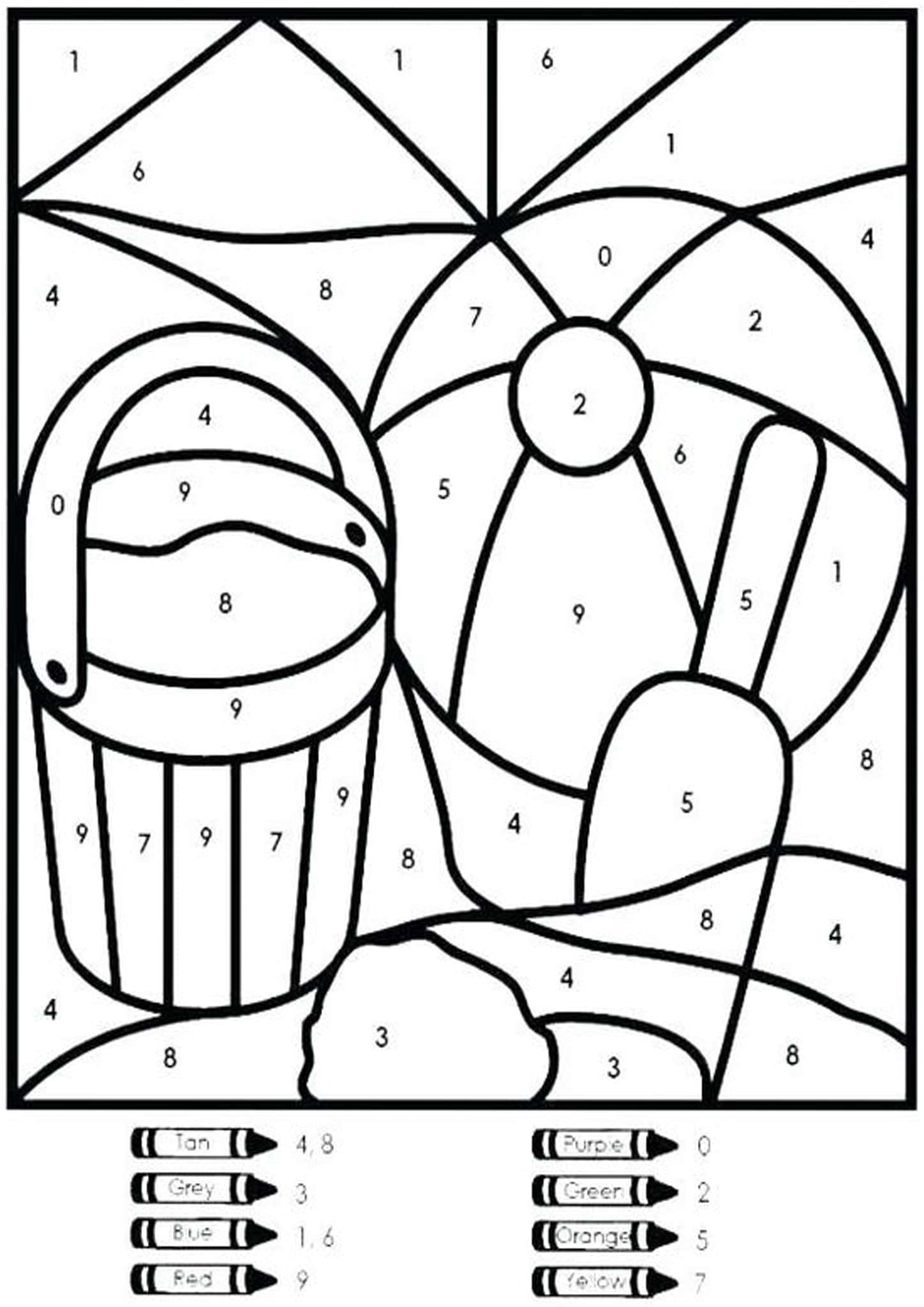 Free Printable Color By Number Worksheets For Kindergarten Kindergarten Colors Numbers Preschool 