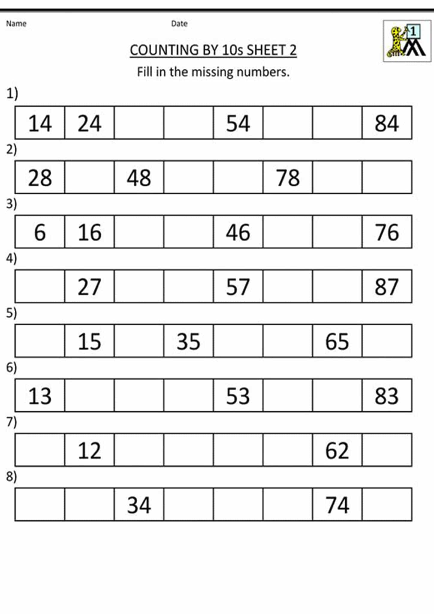 Color By Numbers Printable Worksheets