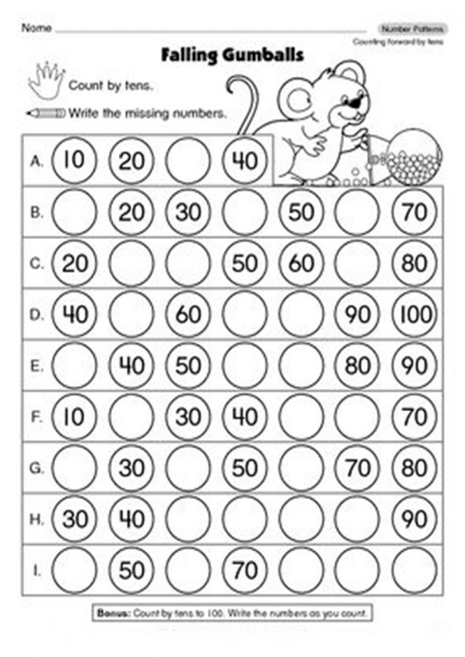 Free & Fun Missing Number Worksheets - Tulamama