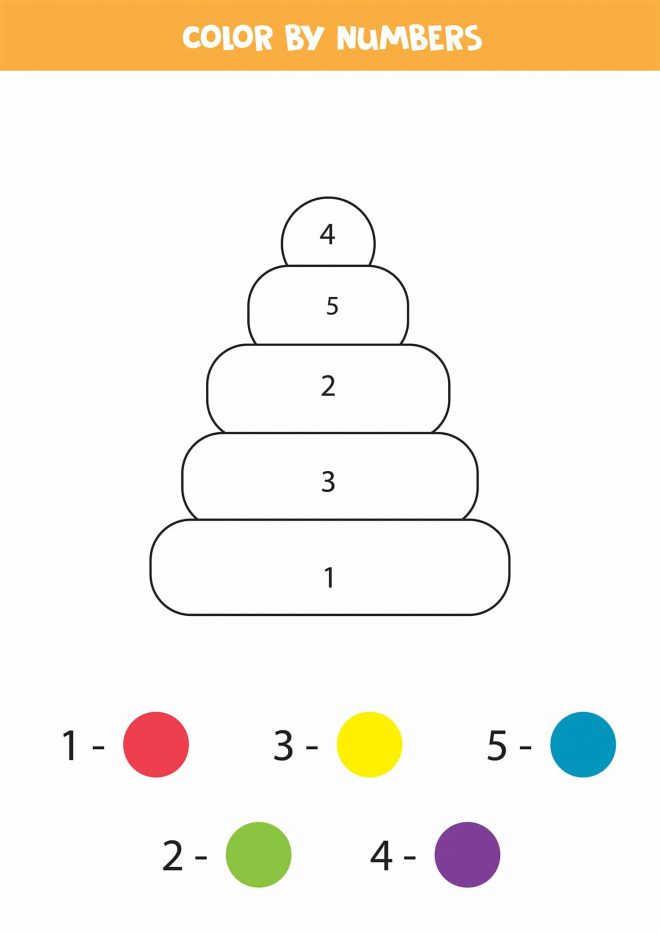 Free Printable Color by Number Worksheets For Kindergarten - Tulamama