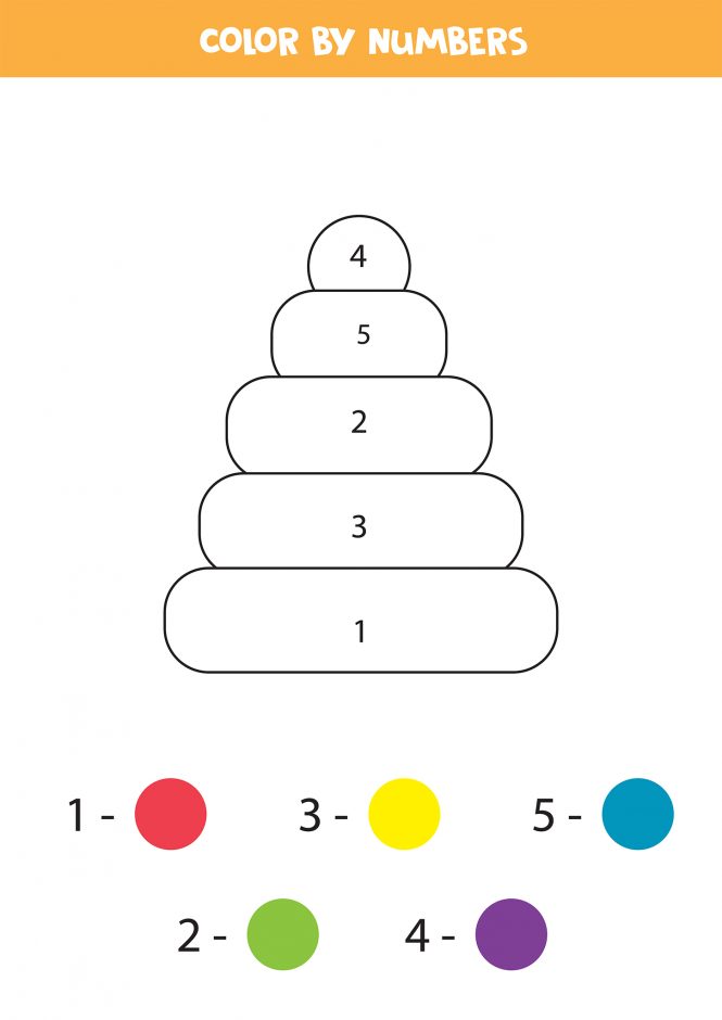 Free Printable Color by Number Worksheets For Kindergarten - Tulamama