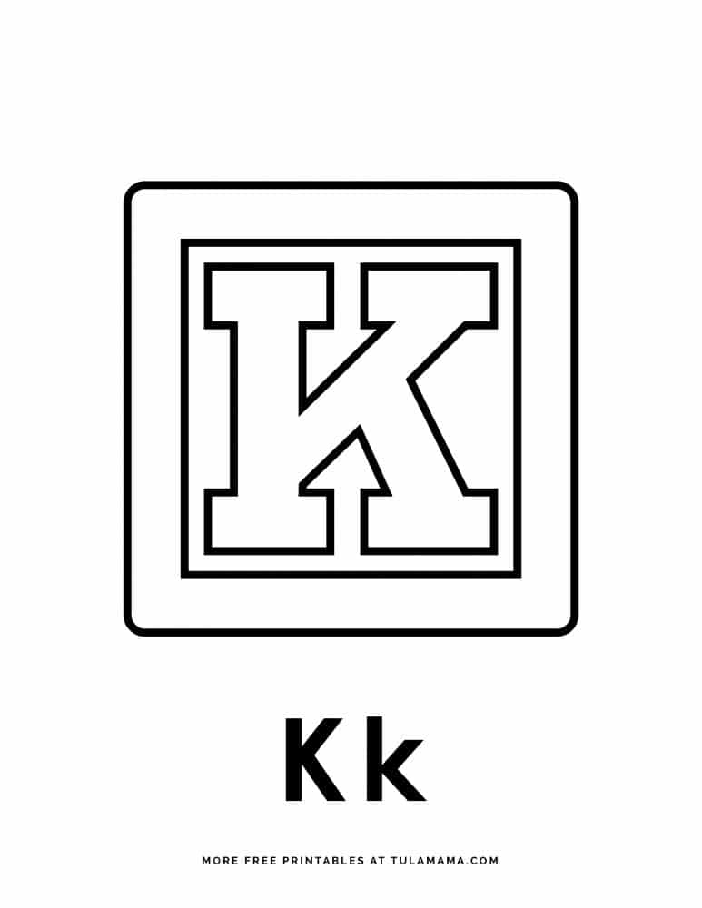 Free Printable Alphabet Blocks & Coloring Pages - Tulamama
